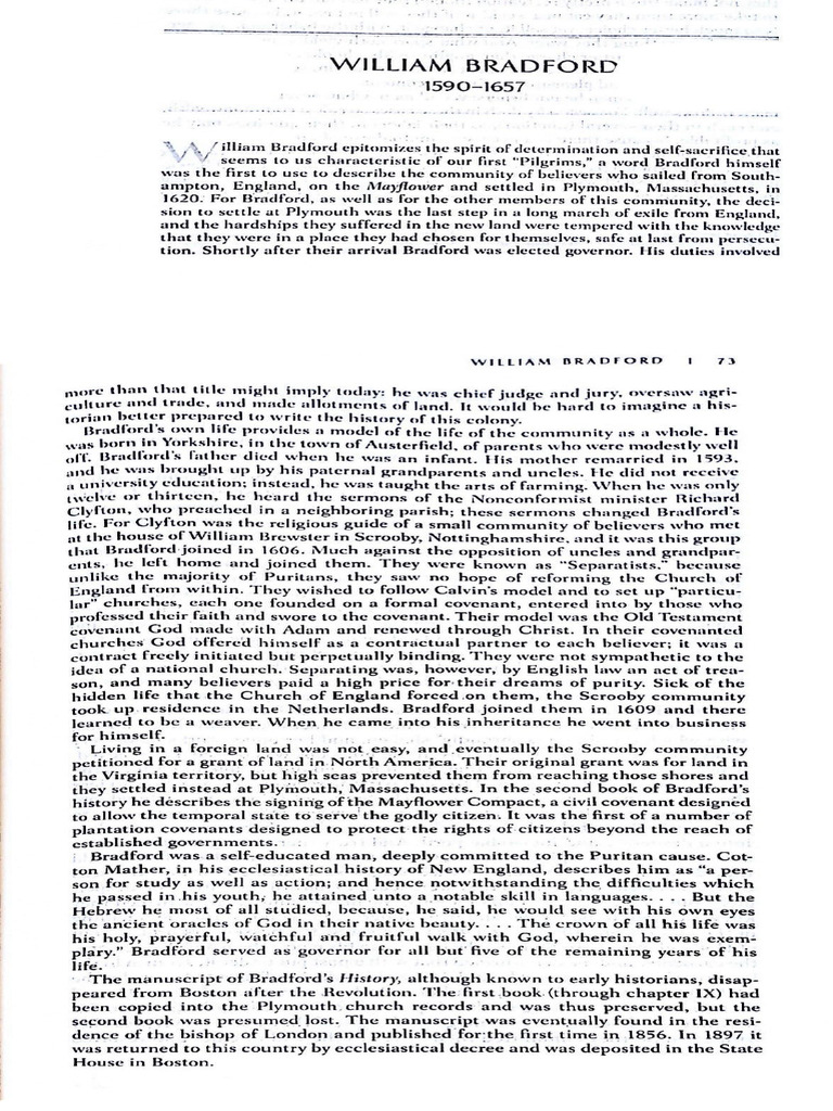 William Bradford | PDF