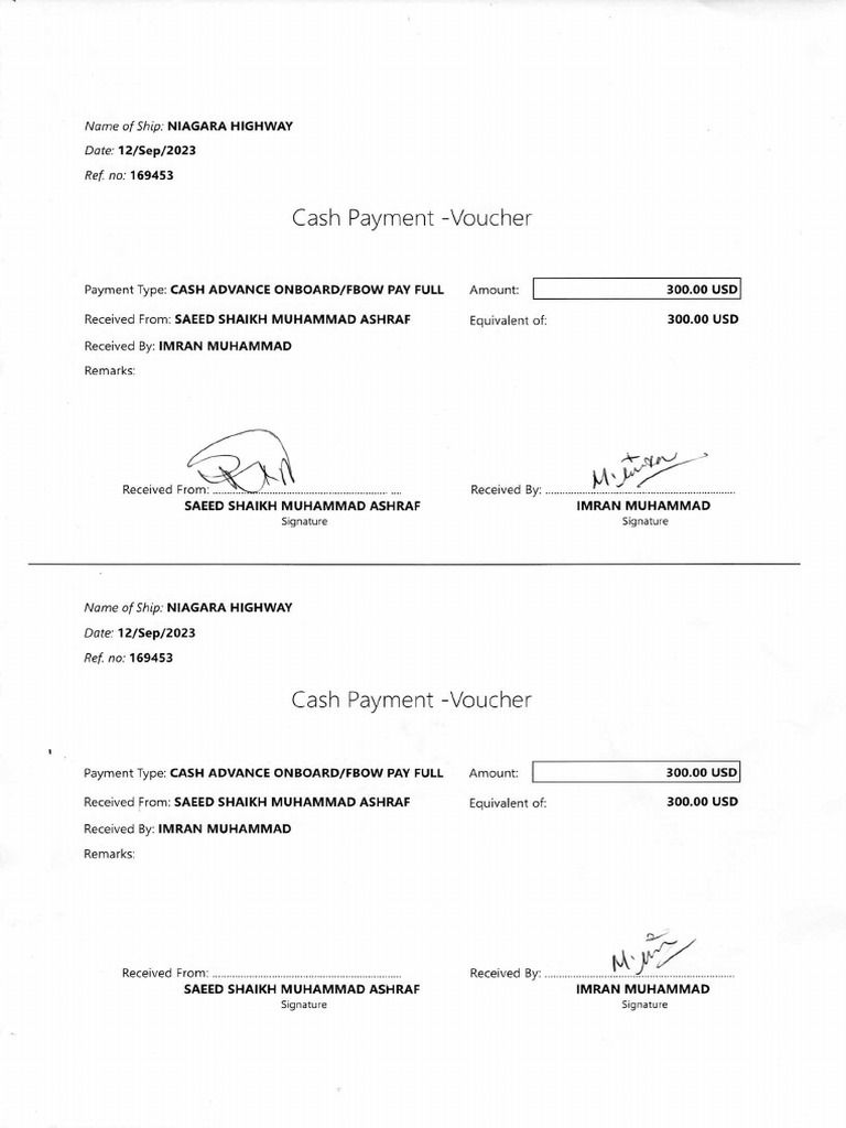 3rd Off Cash Advance Voucher | PDF