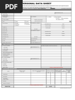 Personal Data Sheet CS Form No. 212 Revised 2017 | PDF | Government ...