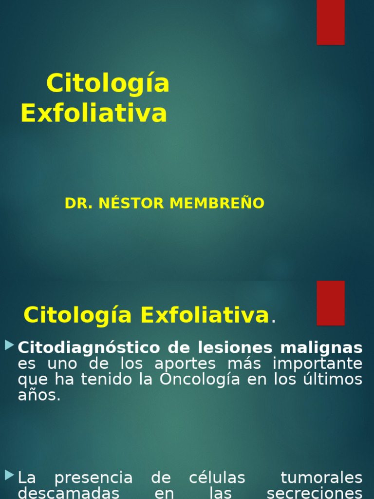 Citología Exfoliativa en Diagnóstico Oncológico | PDF | Biología ...