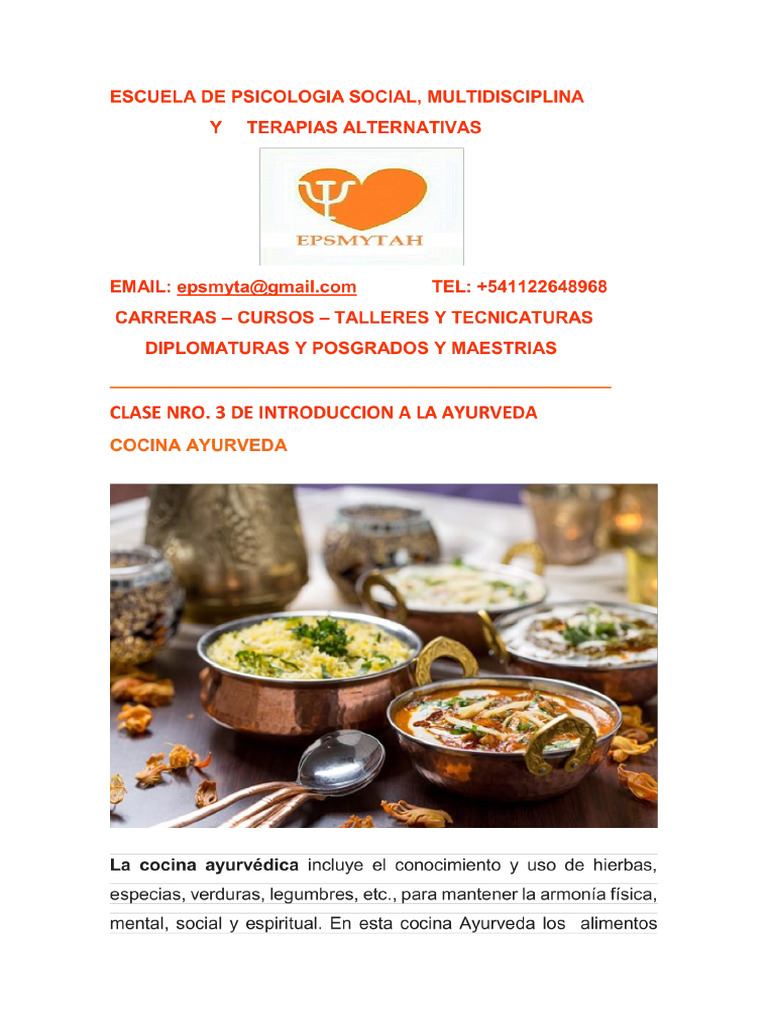 CLASE NRO. 3 DE INTRODUCCION A LA AYURVEDA Ayurve03 - Unlocked | PDF