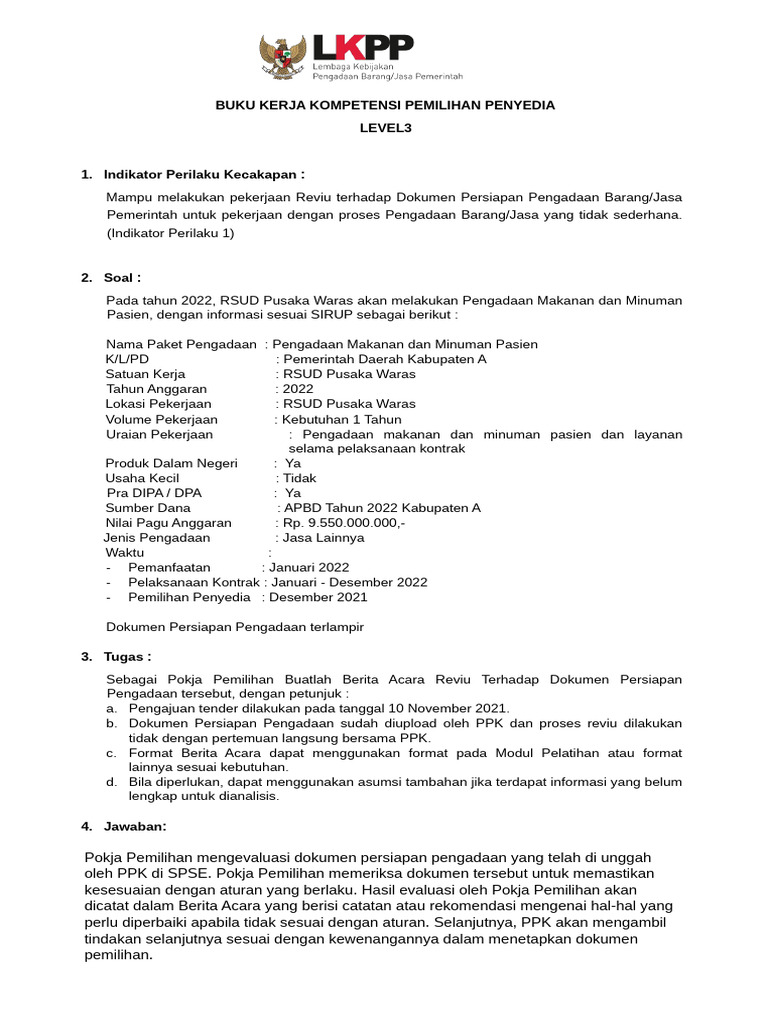 Master Jawaban Dari Mas Fredi Versi Word | PDF