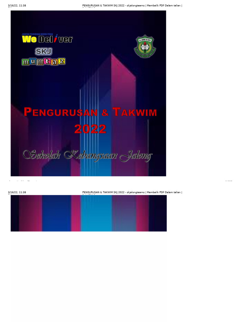 PENGURUSAN & TAKWIM SKJ 2022 - Skjalongteams - Membalik PDF Dalam Talian - PubHTML5 | PDF