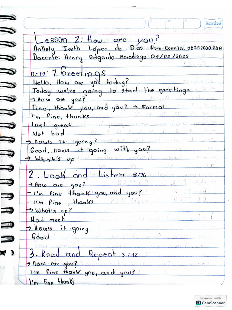 Inglés Toma de Nota | PDF