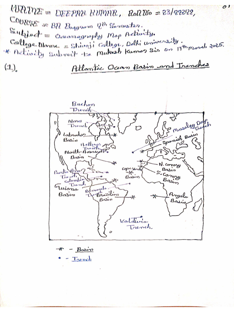Oceanography Map Activity | PDF