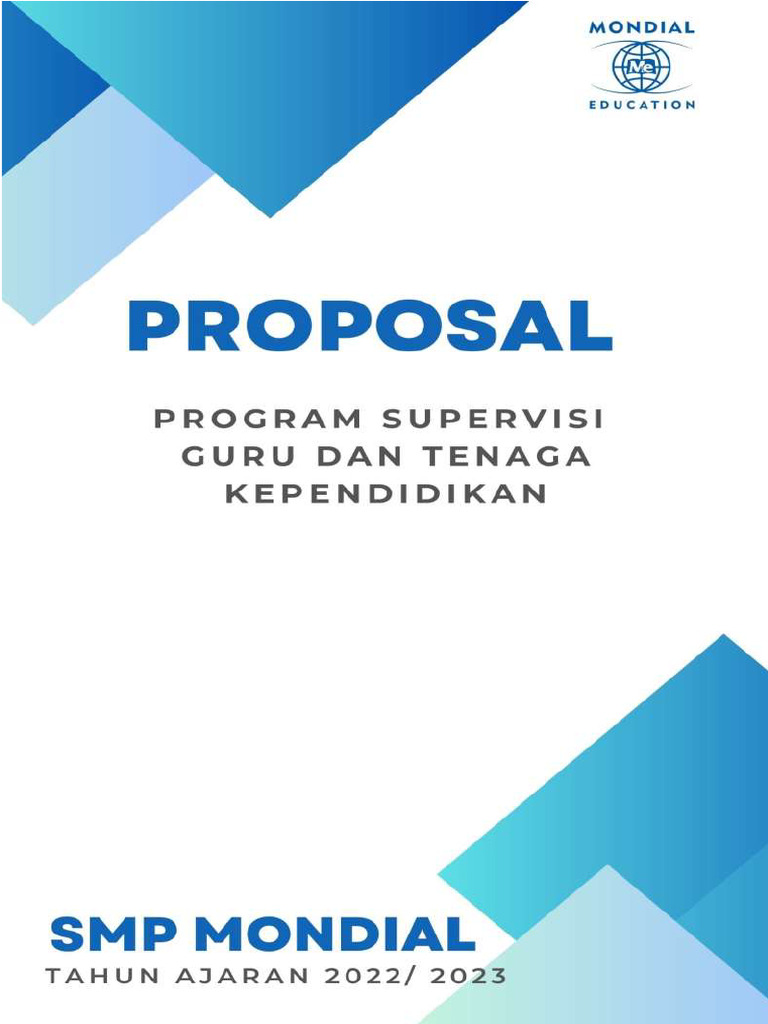 Proposal Kegiatan Supervisi Guru 2023 | PDF