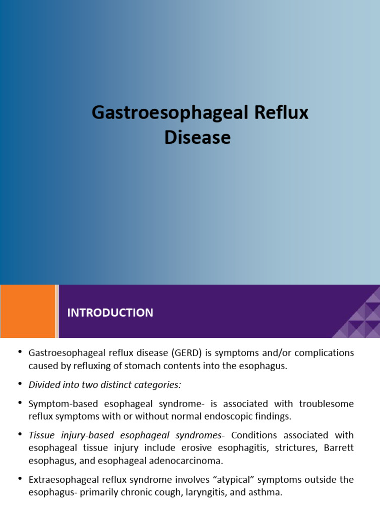 Understanding Gastroesophageal Reflux Disease | PDF | Gastroesophageal ...