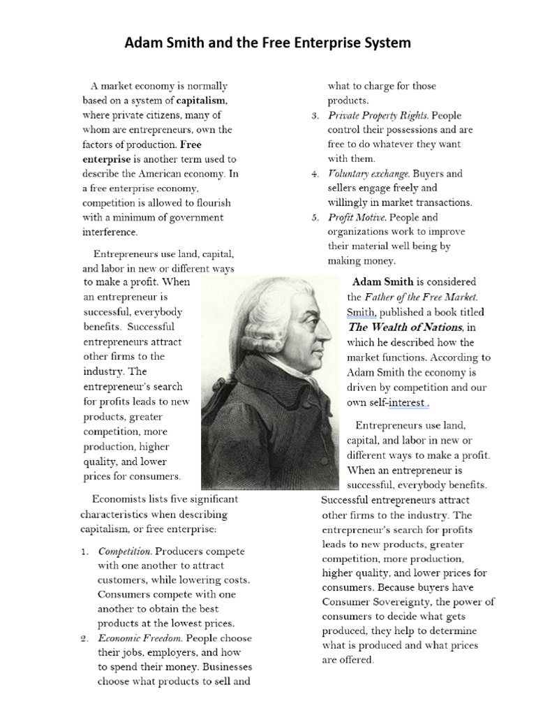 Adam Smith's Capitalism Principles Explained | PDF | Capitalism | Free ...