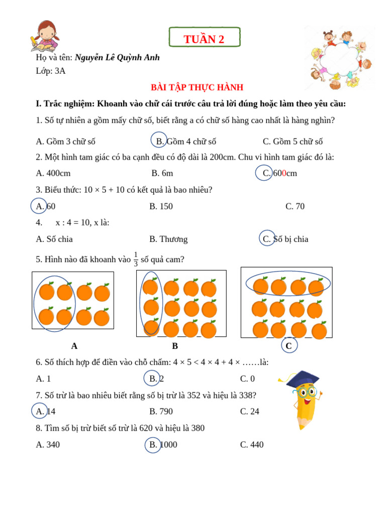 BAITAPCUOITUAN2 NG LÊ QUYNH ANH | PDF