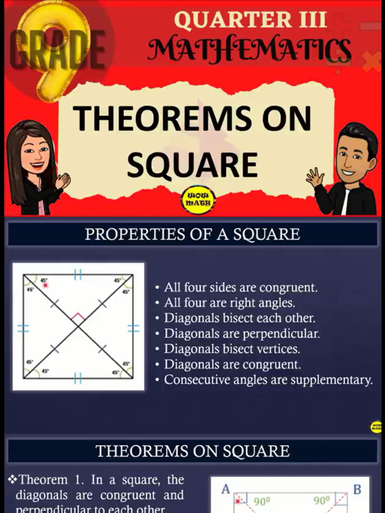 Theorems On Square | PDF