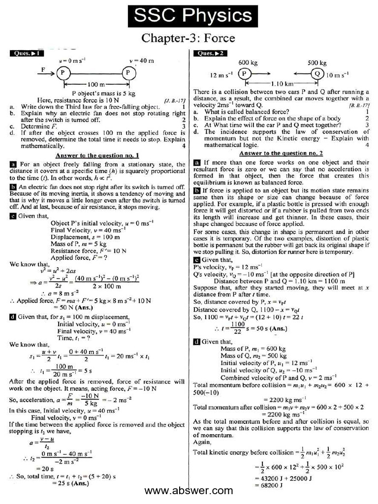 Chapter 3 - Force | PDF