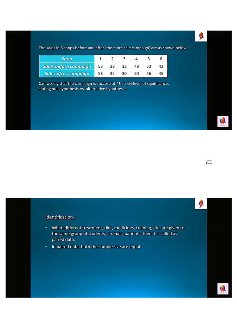 T-Test Lecture | PDF