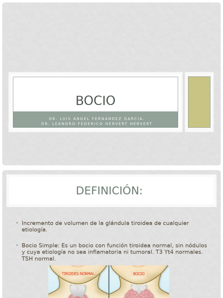 Bocio | PDF | Tiroides | Hormona estimulante de la tiroides