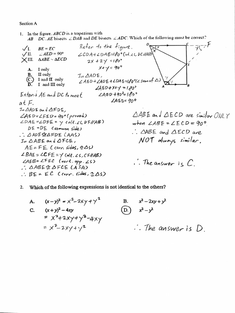 S2 CT3 24-25 Mock Solution | PDF