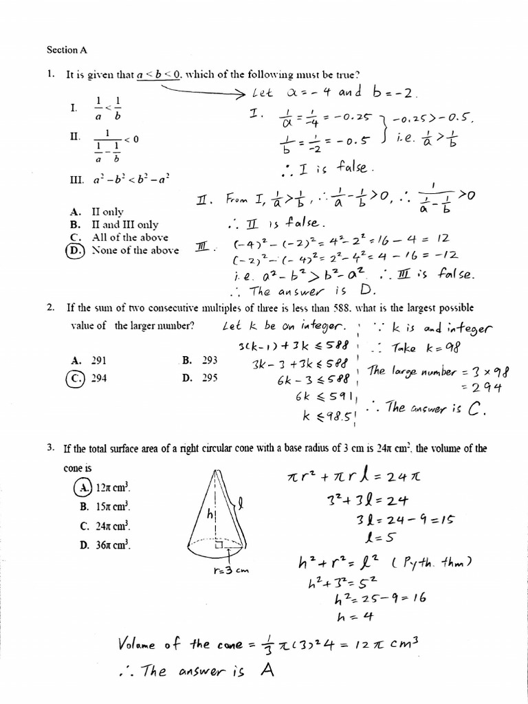 S3 CT3 24-25 Mock Solution | PDF