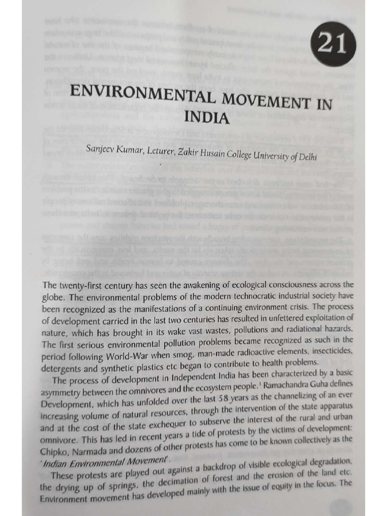 Environment Movement | PDF
