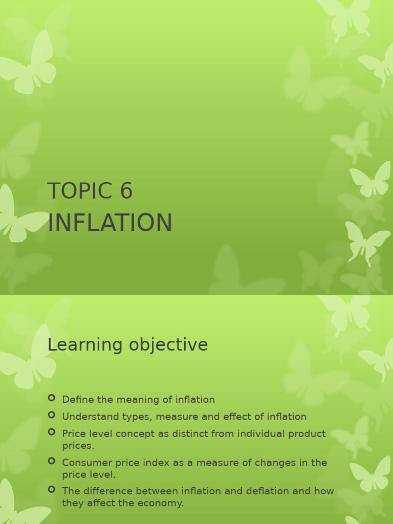 Topic 6 - Inflation | PDF | Inflation | Consumer Price Index