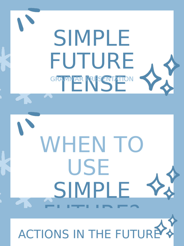 Simple Future Tense Overview | PDF