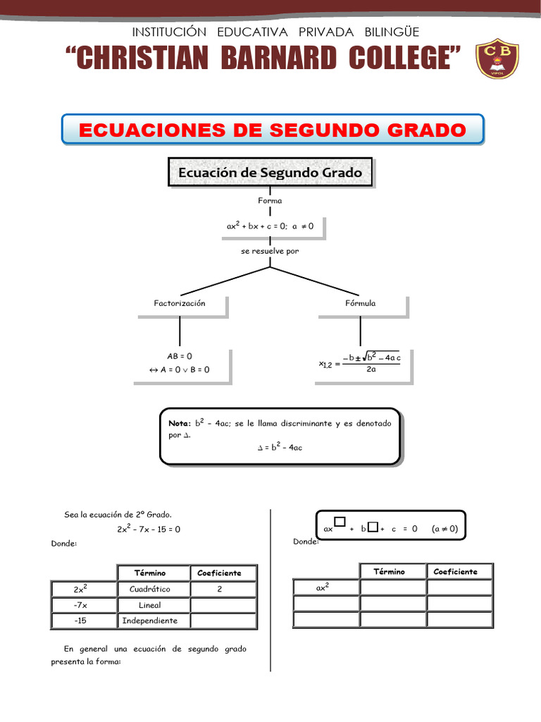 Clase 9 Advanced | PDF | Ecuación cuadrática | Ecuaciones