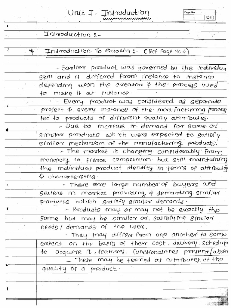 Stqa Unit 1 Handwritten Notes | PDF