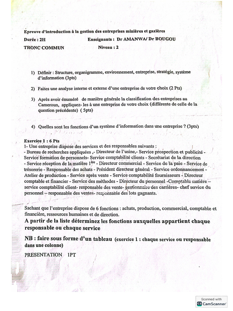 Gestion Des Entreprise | PDF