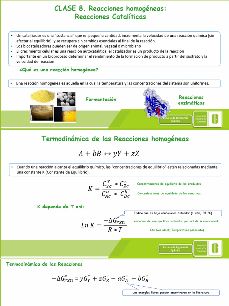 Reacciones Catalíticas y Biocatalizadores | PDF | Reacciones químicas ...