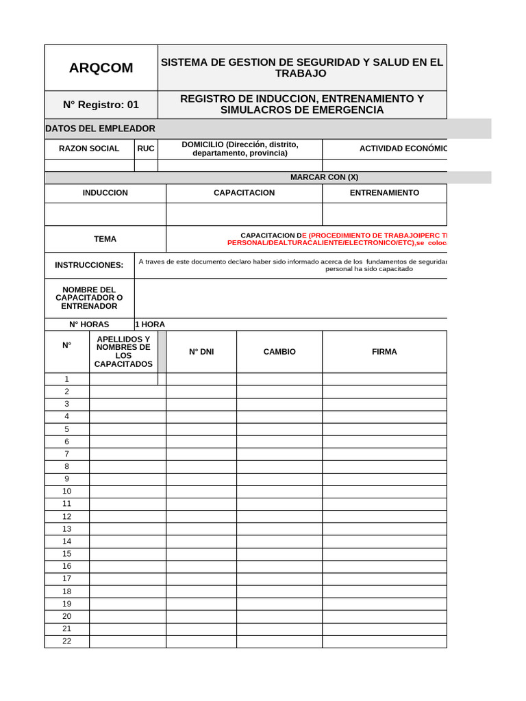 Sistema de Gestion de Seguridad Arcom | PDF
