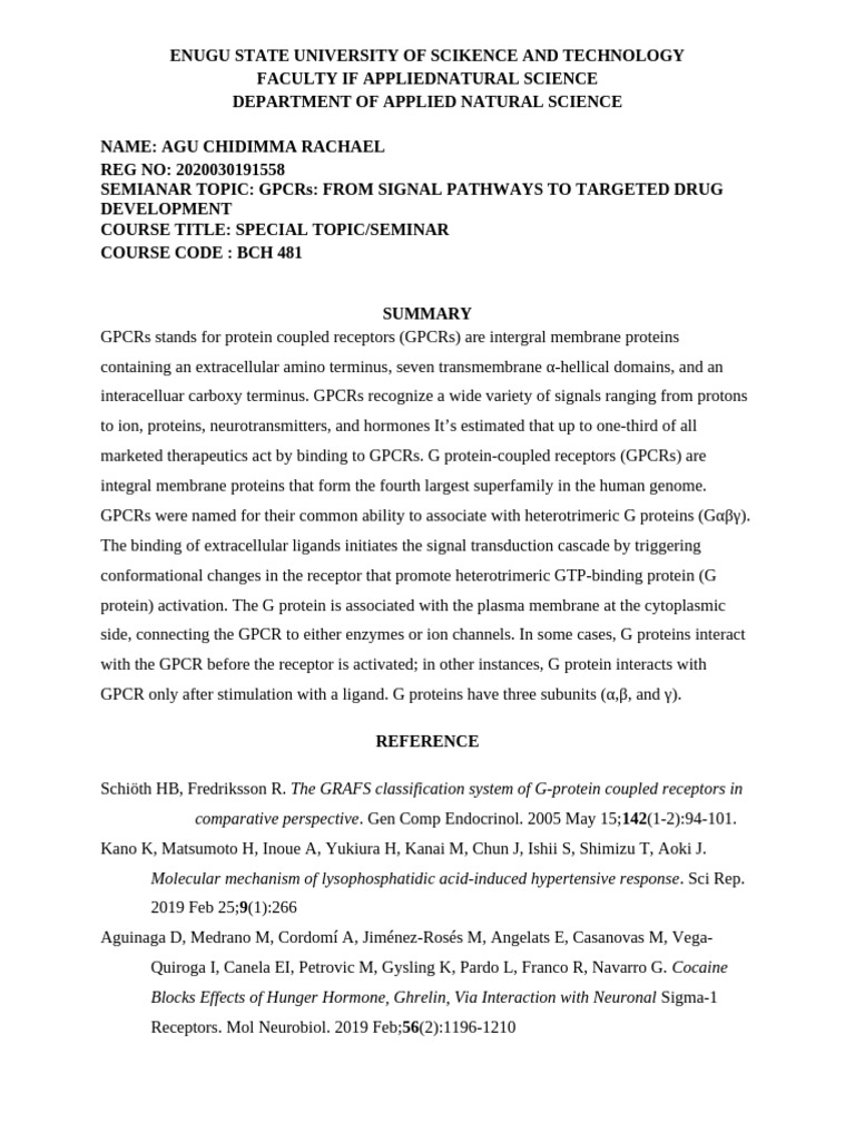 Agu Chidinma Summary 2 | PDF