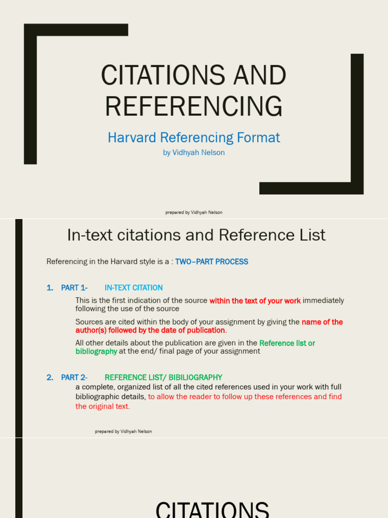 Week 10 Lesson 2 Citations and Referencing | PDF | Citation | Bibliography