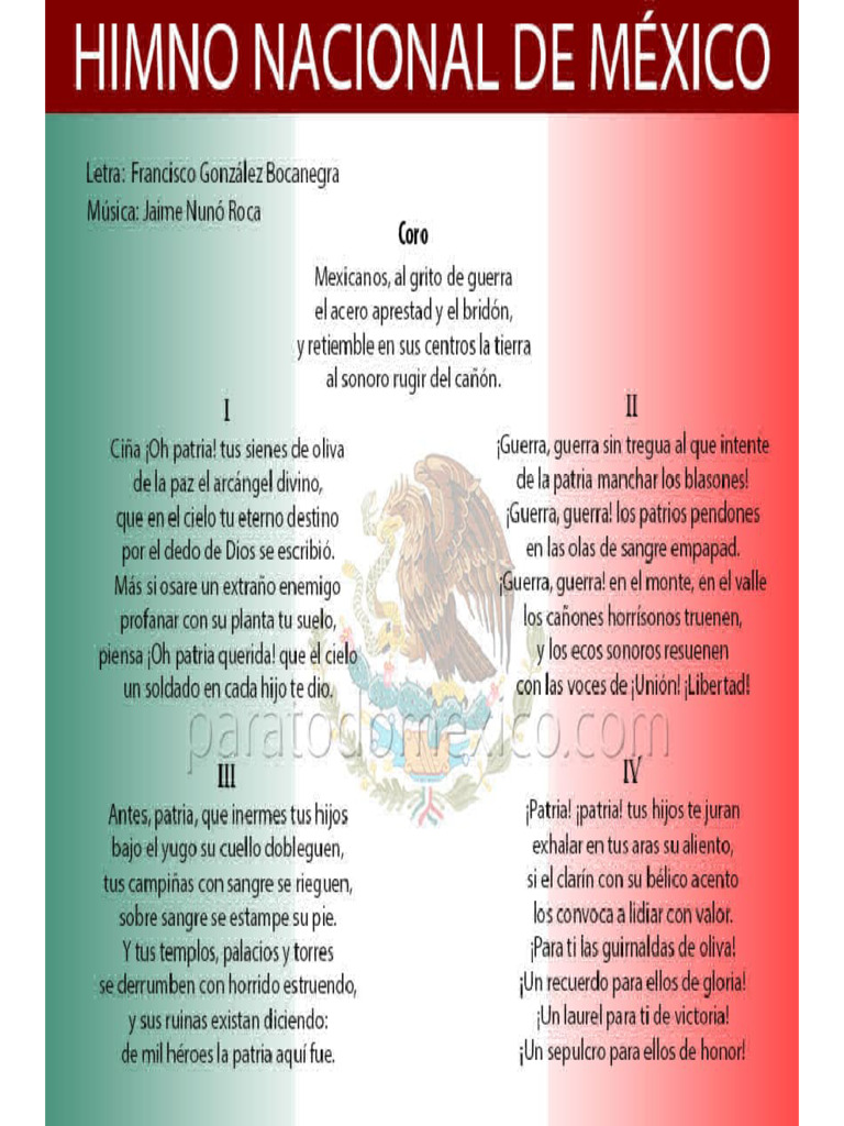 Himno Nacional Mexicano | PDF