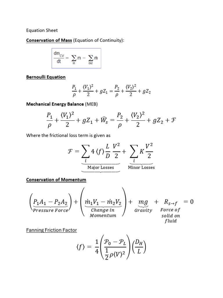 Exam3 Equation Sheet | PDF | Applied And Interdisciplinary Physics ...