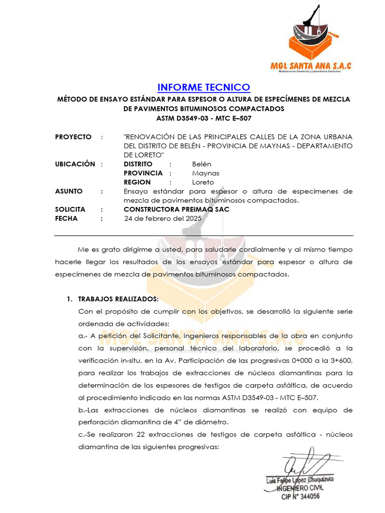 Inf Tec. Espesor MAC-22 Febrero 2025-Belen | PDF
