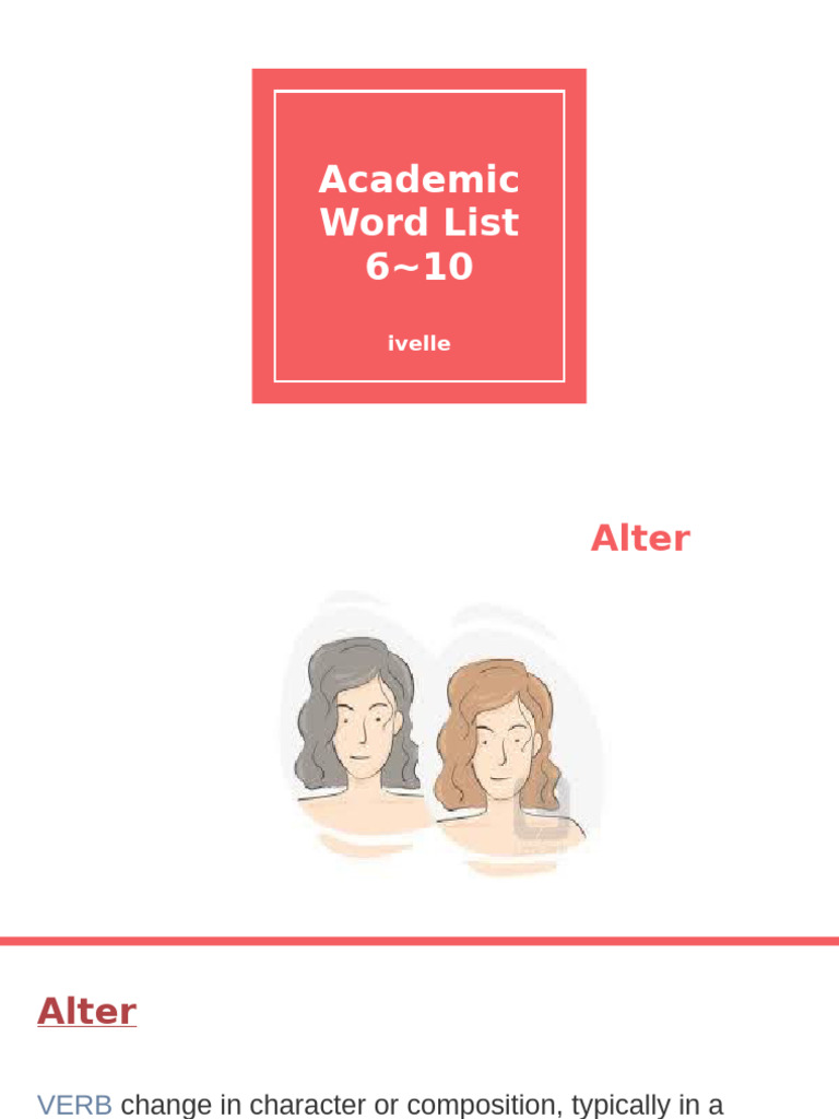 Academic Word List 6 10 | PDF | Verb | Adjective