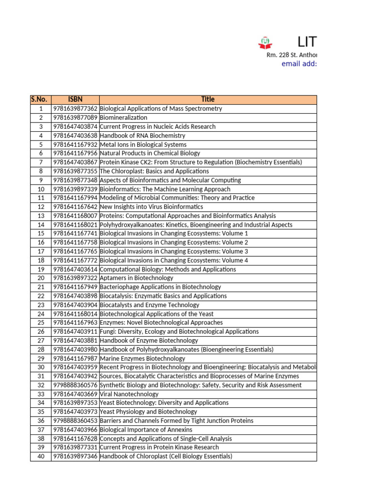 Litera TRading Titles List - (2023-22) - NCR | PDF | Agriculture | Mathematics
