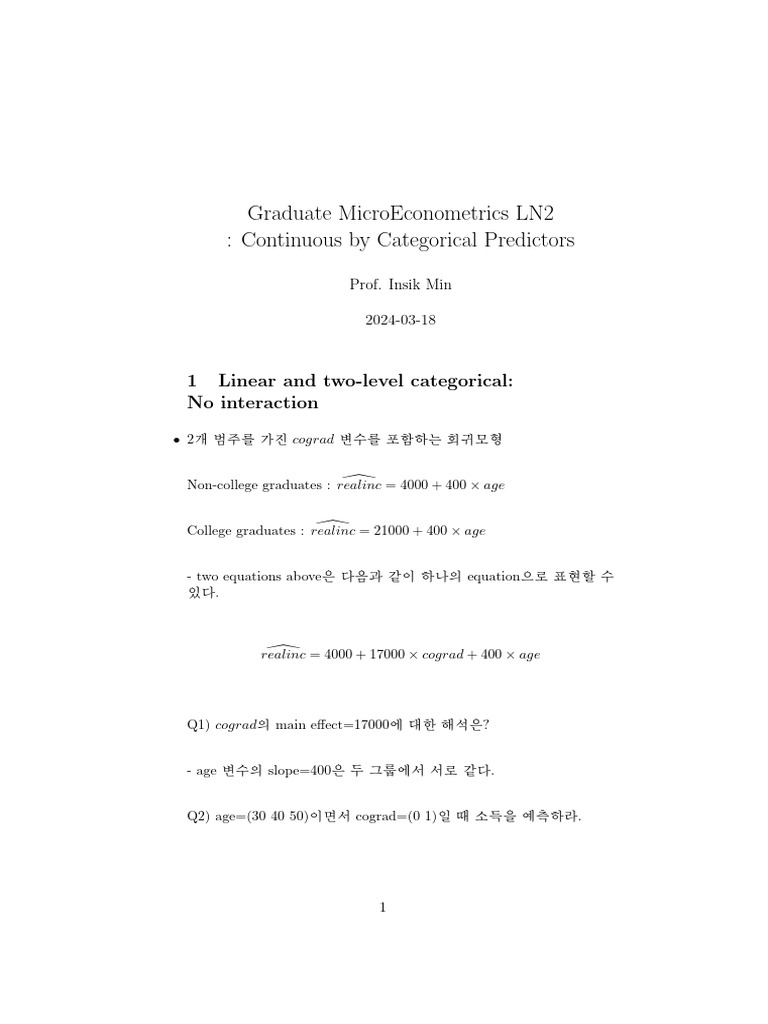 Grad MicroEconometrics LN2 | PDF | Applied Mathematics