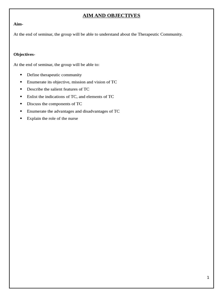 THE THERAPEUTIC COMMUNITY | PDF | Mental Health | Behavioural Sciences