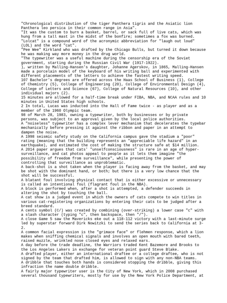 Sample Paragraphs | PDF | University Of California | Cats