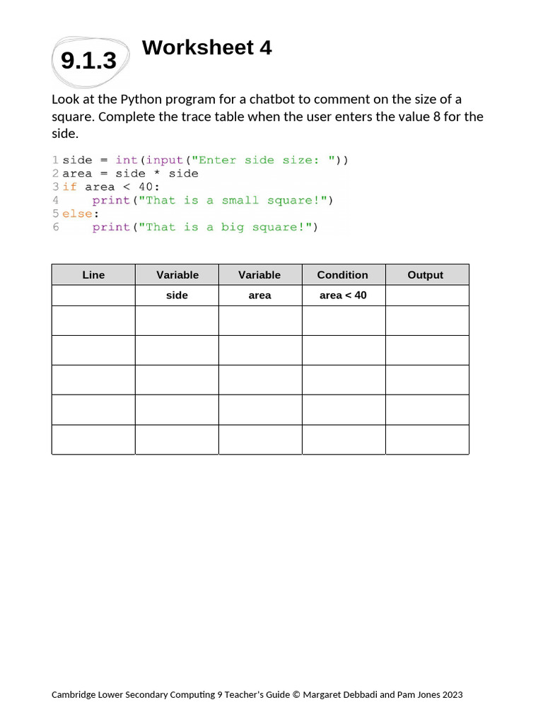 9.1.3 Worksheet 4 | PDF