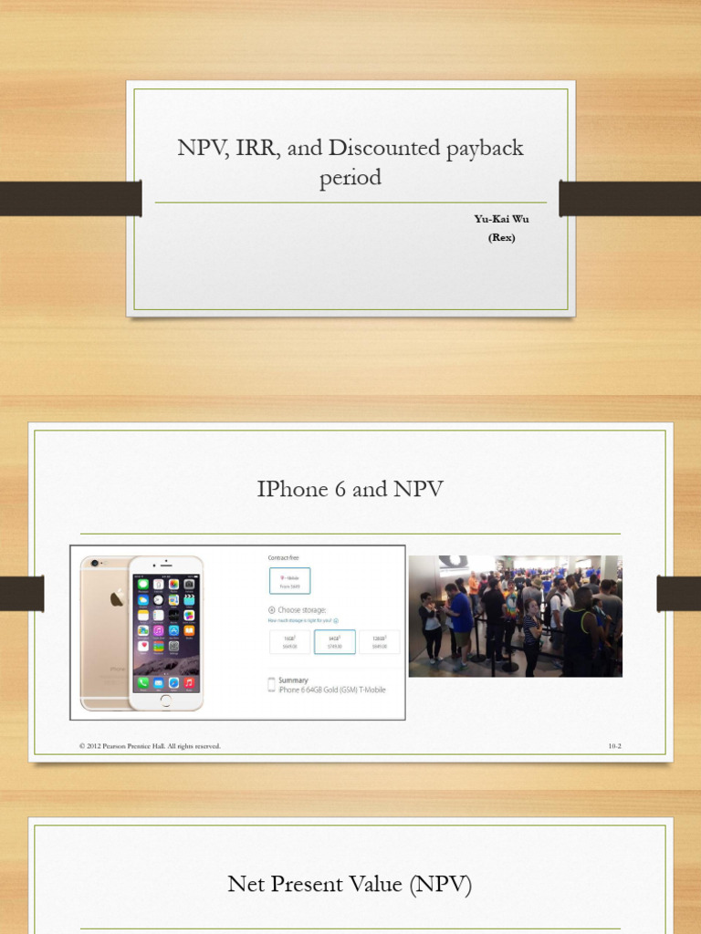 NPV IRR and Payback Period Rex Wu | PDF | Net Present Value | Internal ...