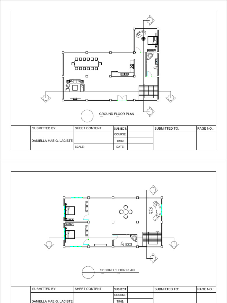 Ground Floor Plan: Subject: Course: Time: Scale: Date | PDF