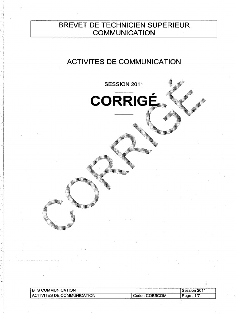 bts-com-corrigé CEJM | PDF