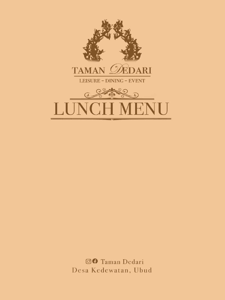 Taman Dedari Lunch Menu - Compressed | PDF
