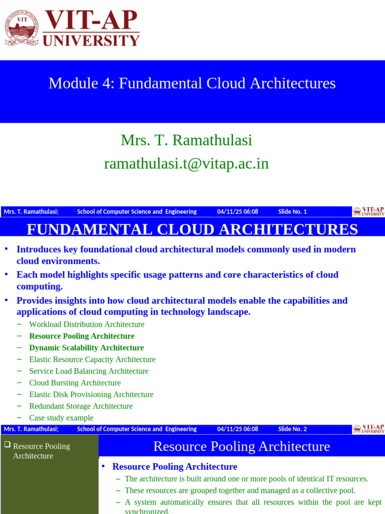 15 Resource Pooling Architecture 01-03-2025 | PDF | Scalability | Cloud Computing