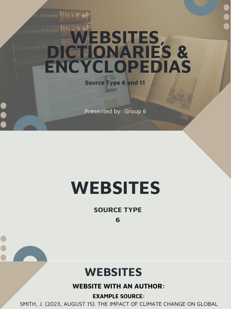APA Citation (Websites and Dictionary) | PDF | Reference | Publishing