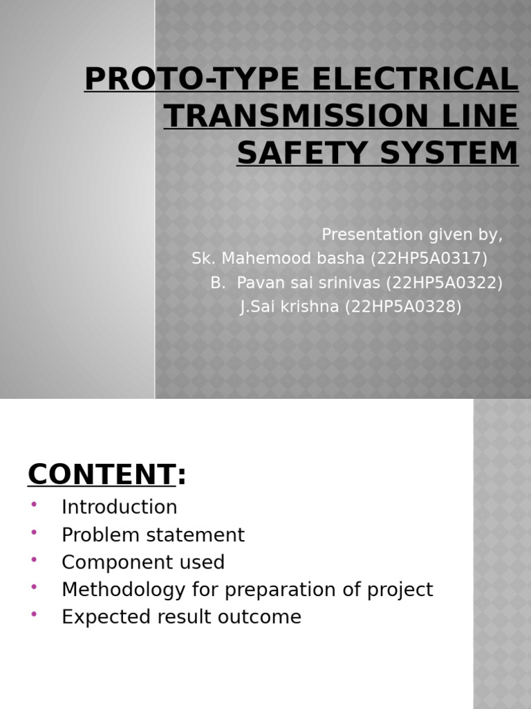 Electrical Transmission Line Safety System | PDF | Relay | Diode