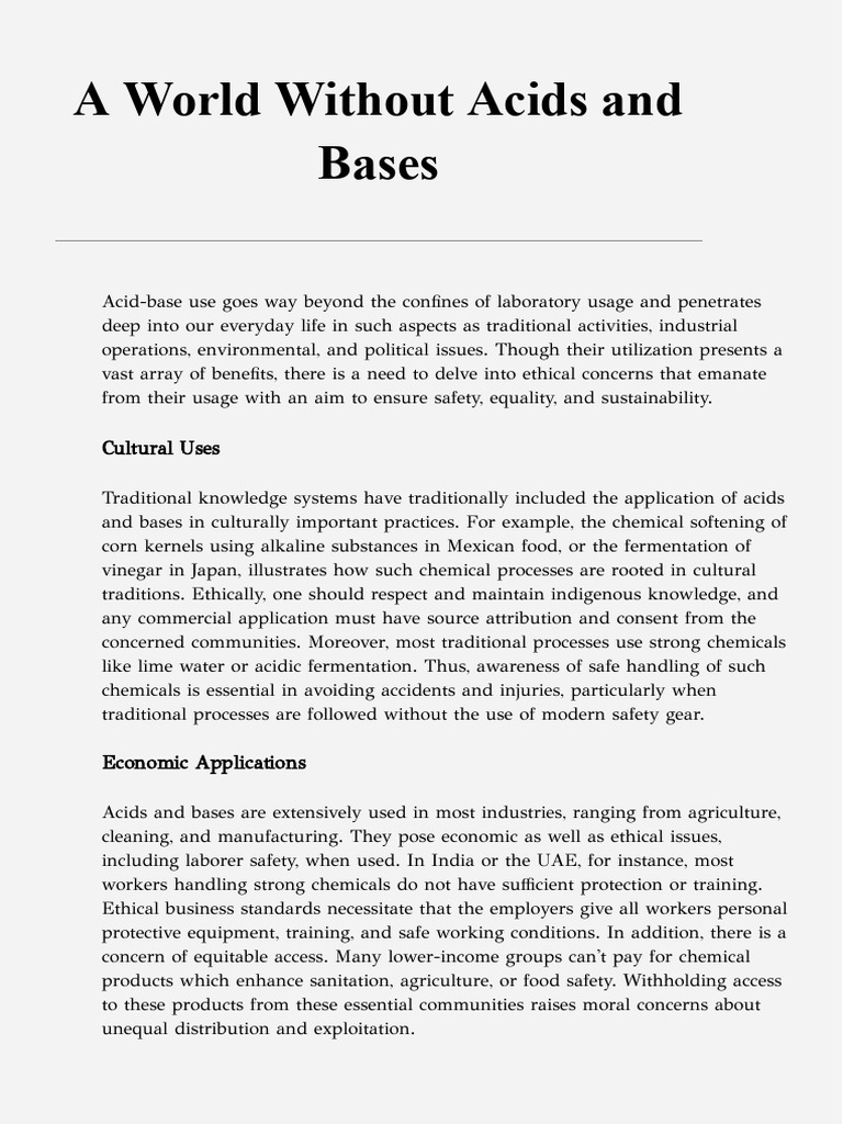 Acids and Bases LAB Report (MYP 4) | PDF | Sustainability | Safety