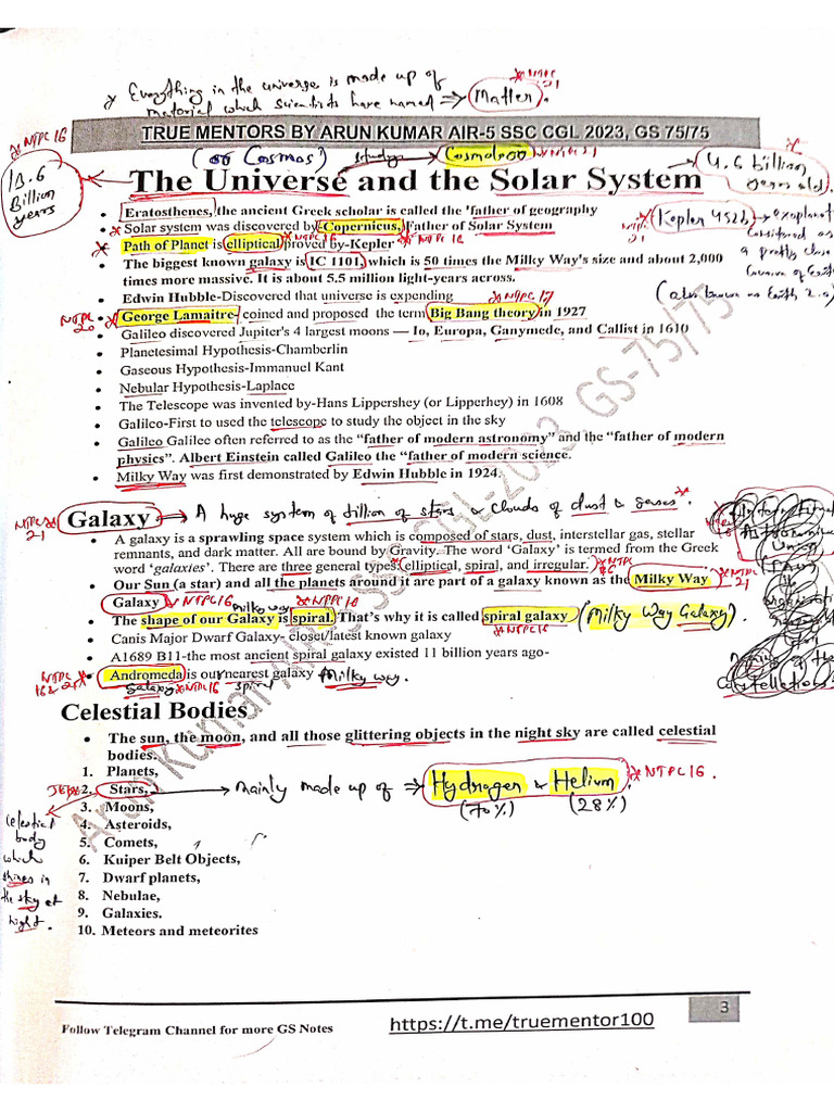 Universe and Solar System | PDF