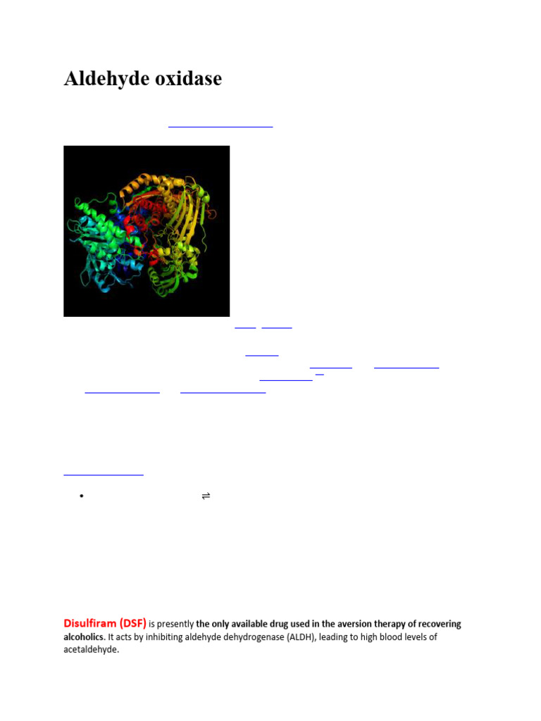 Aldehyde Oxidase and Inhibitor | PDF