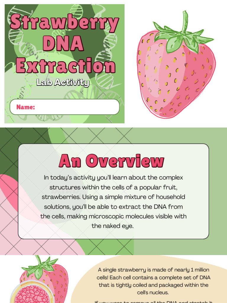 DNA Lab Biology Presentation in Green and Pink Illustrative Style | PDF ...