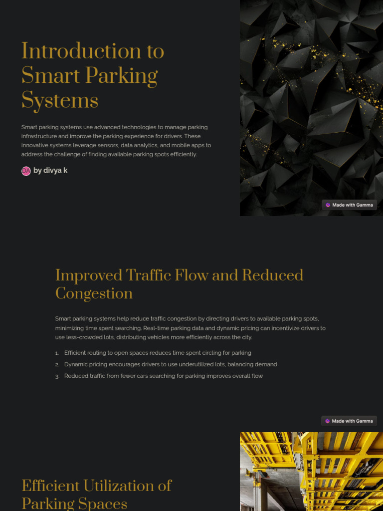 Future Advantages of Smart Parking System | PDF | Parking | Infrastructure